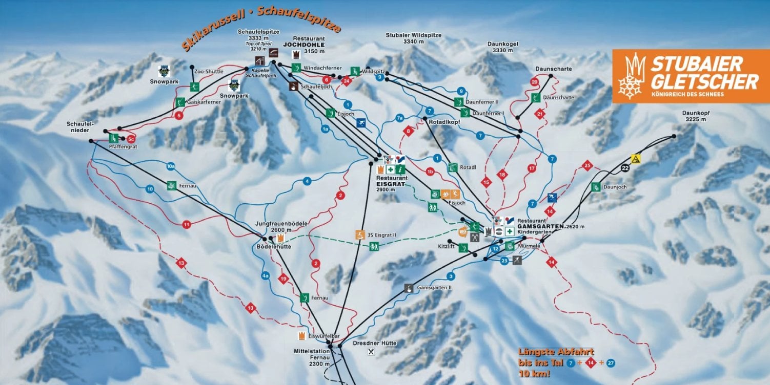 Accommodaties Stubaier Gletscher (Oostenrijk)