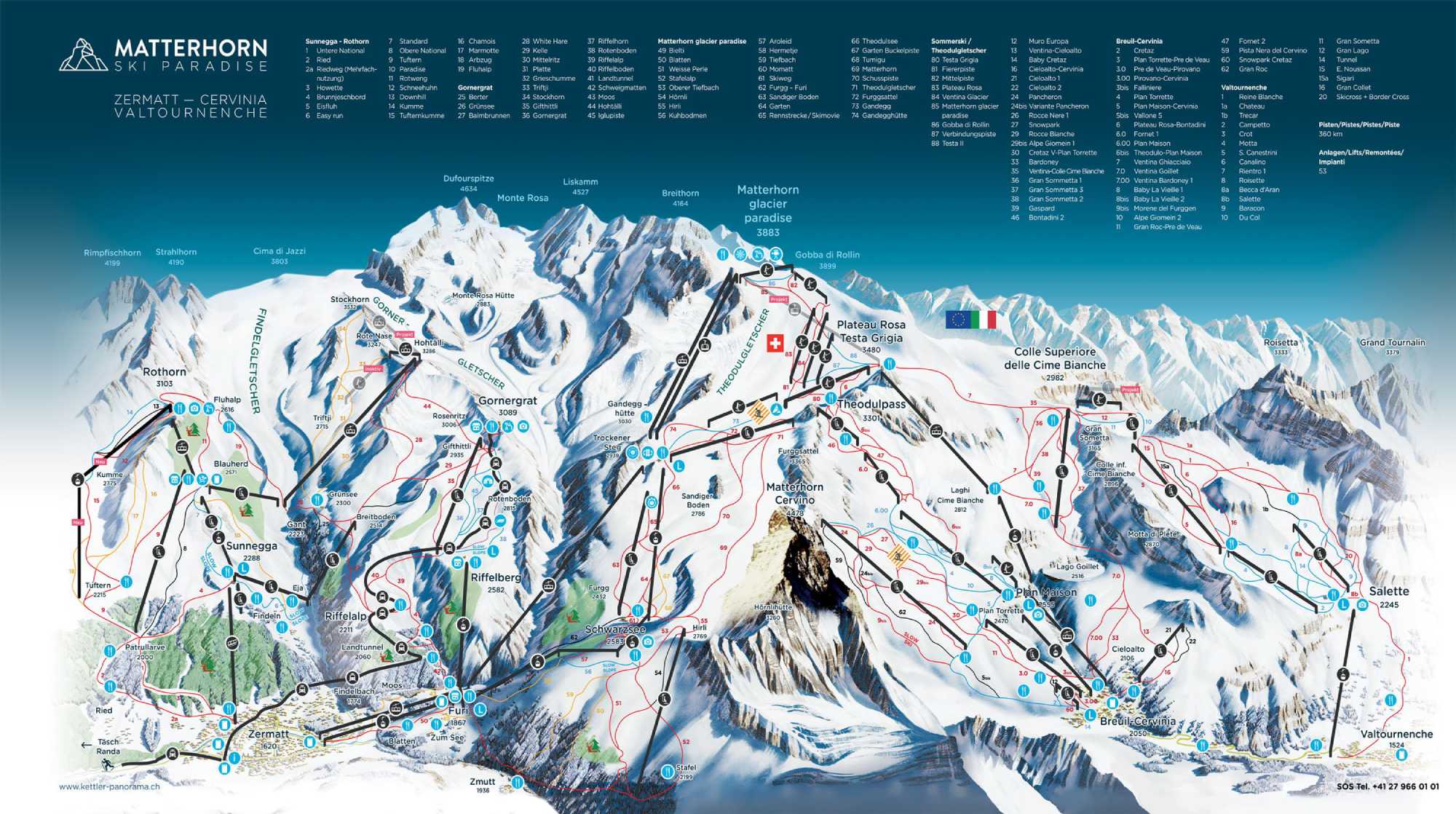 Webcams Matterhorn Ski Paradise - Zermatt (Zwitserland)