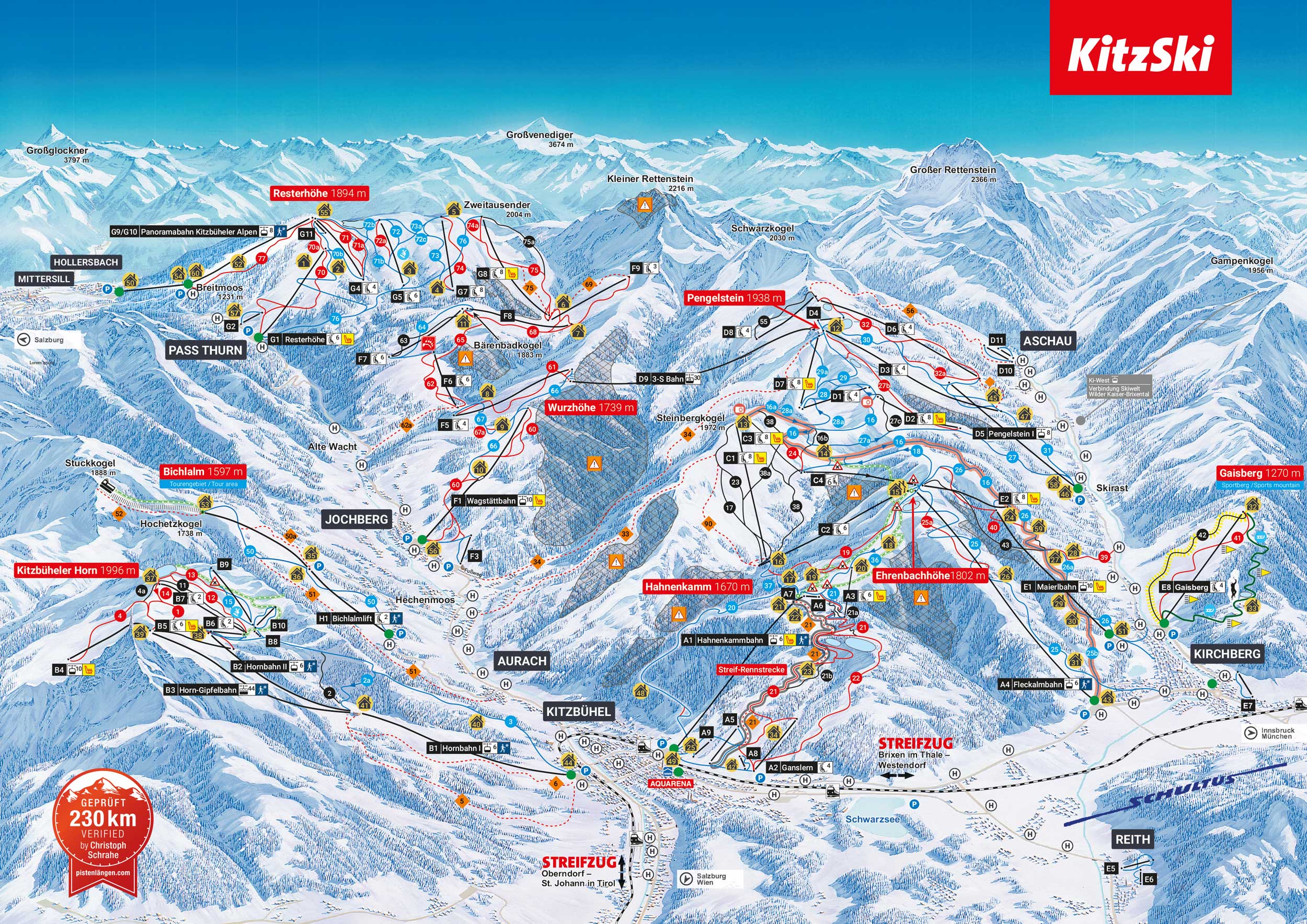 Kitzbühel & Kirchberg: KitzSki - Skigebiet in Kitzbühe...
