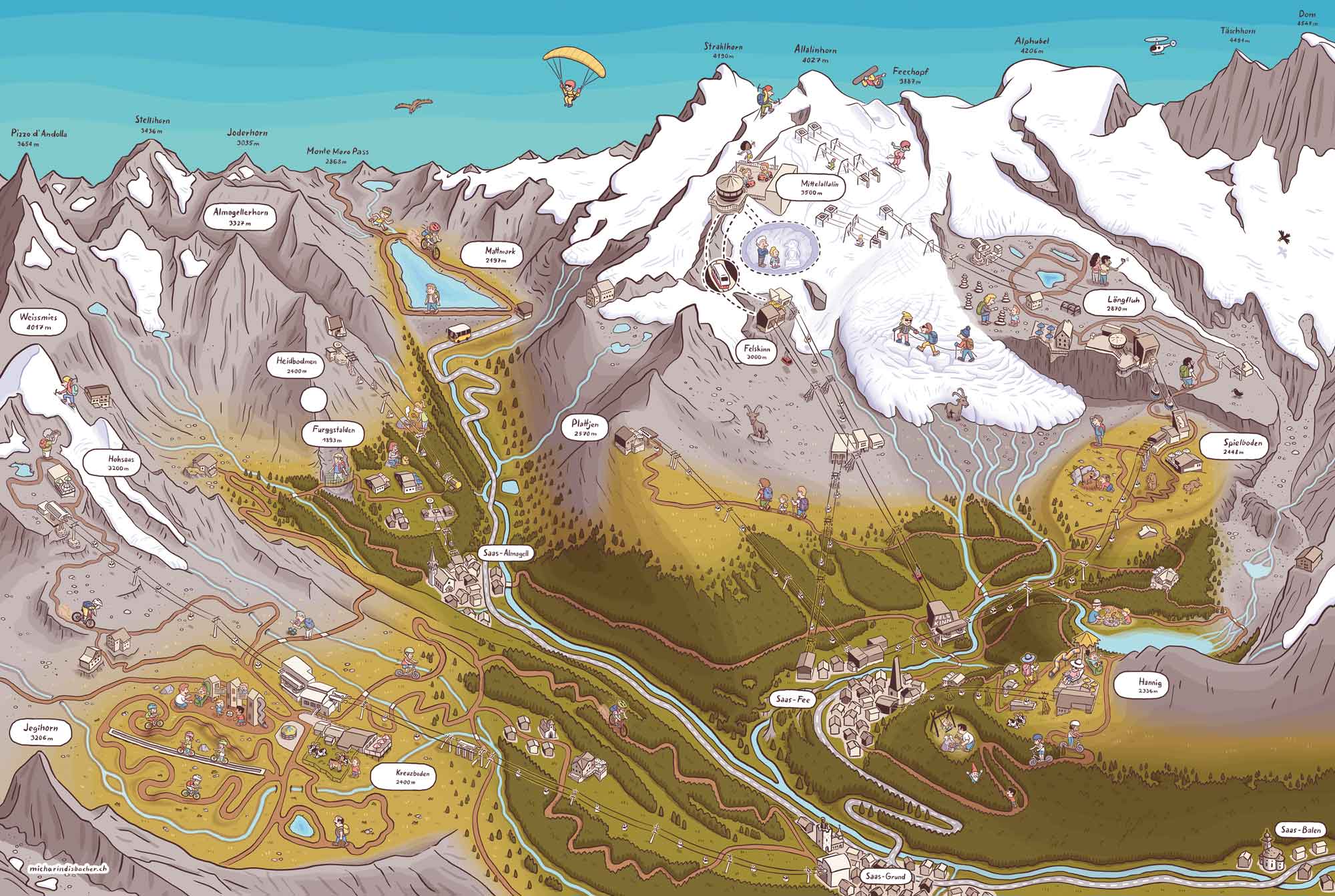 Zomervakantie in Saas-Fee/Saastal