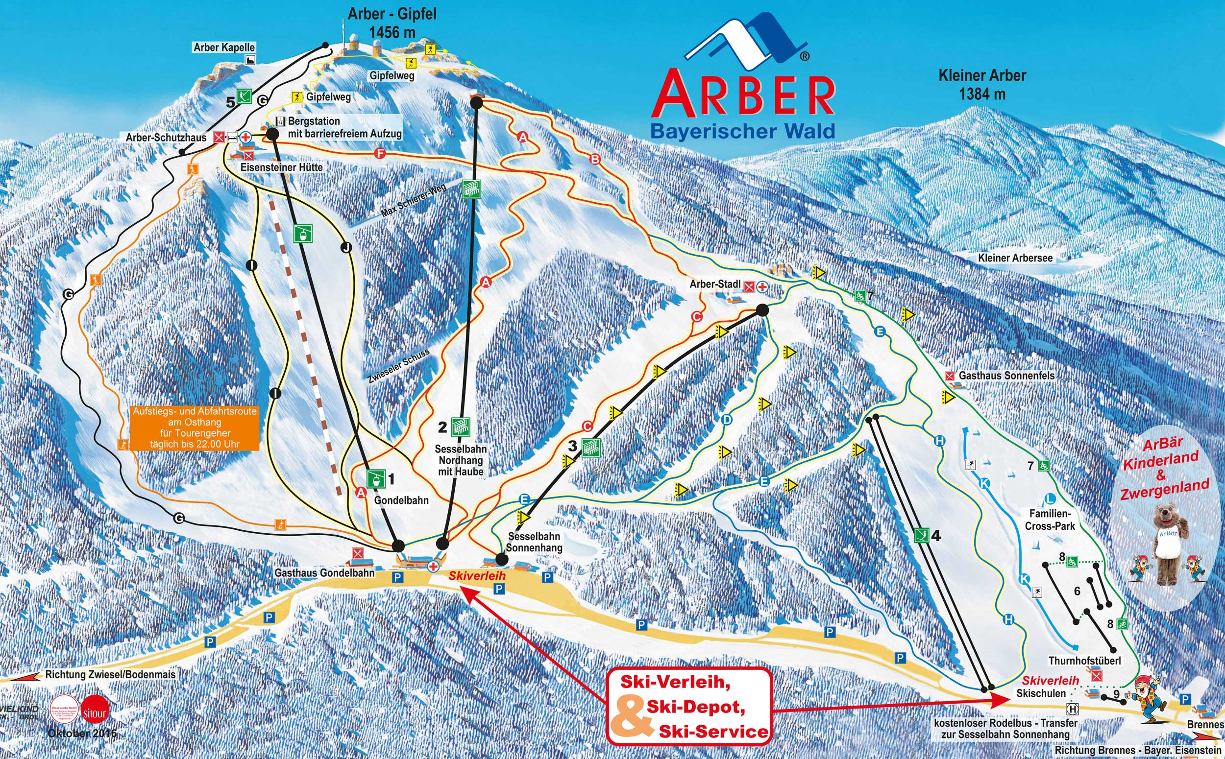 Pistenplan Großer Arber (Deutschland) anschauen